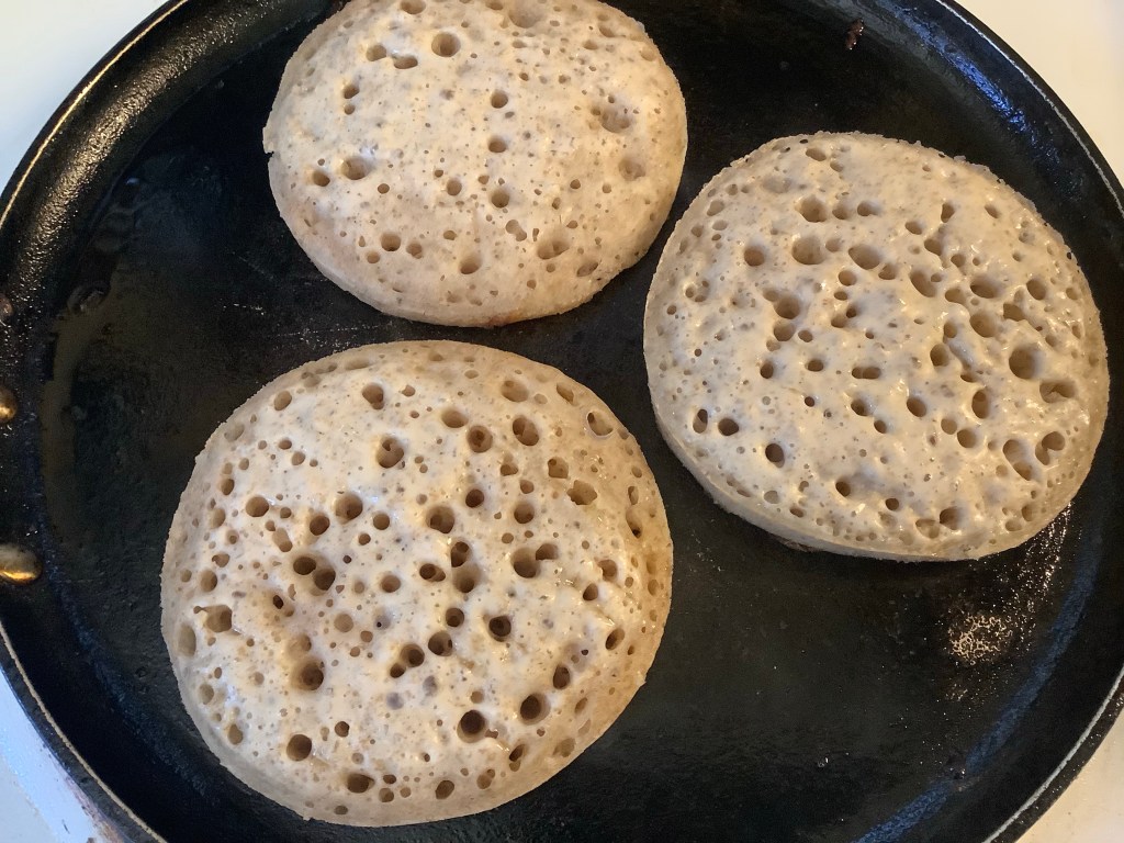 Vegan Crumpets…from Sourdough Starter Discard – Sideways Cottage…